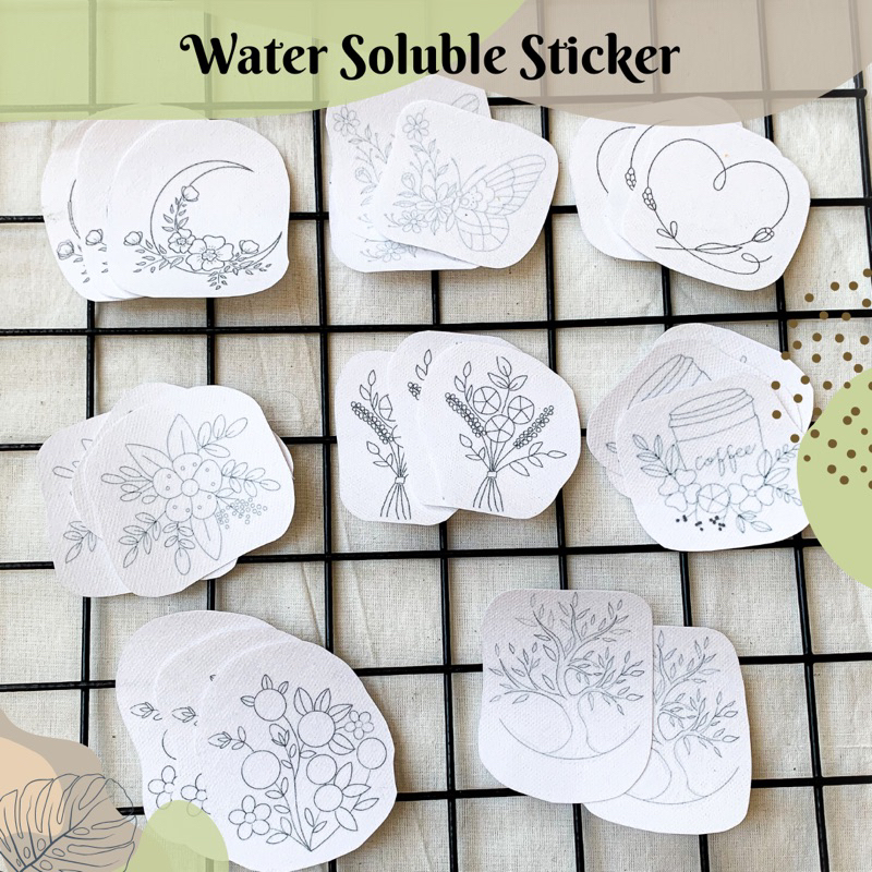 Water Soluble Sticker embroidery pattern - Ready to use embroidery ...