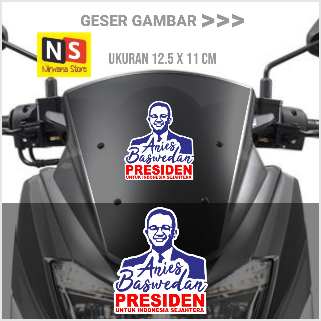 Anies Muhaimin President 2024 Sticker - Cutting Motorcycle Helmet ...