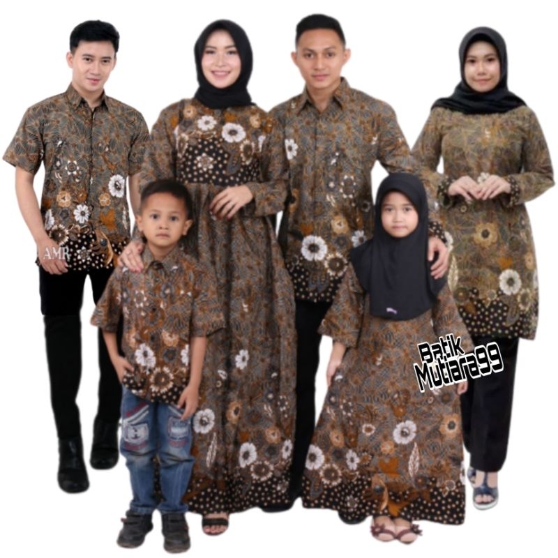 Sweet family couple Batik || Couple batik father and son family couple ...