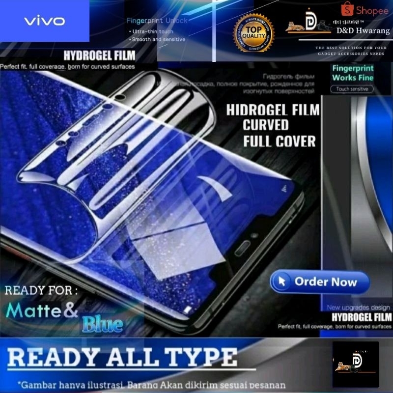 (FOLD) Vivo HYDROGEL MATTE & BLUE SCREEN PROTECTOR ANTI SCRATCHING ...