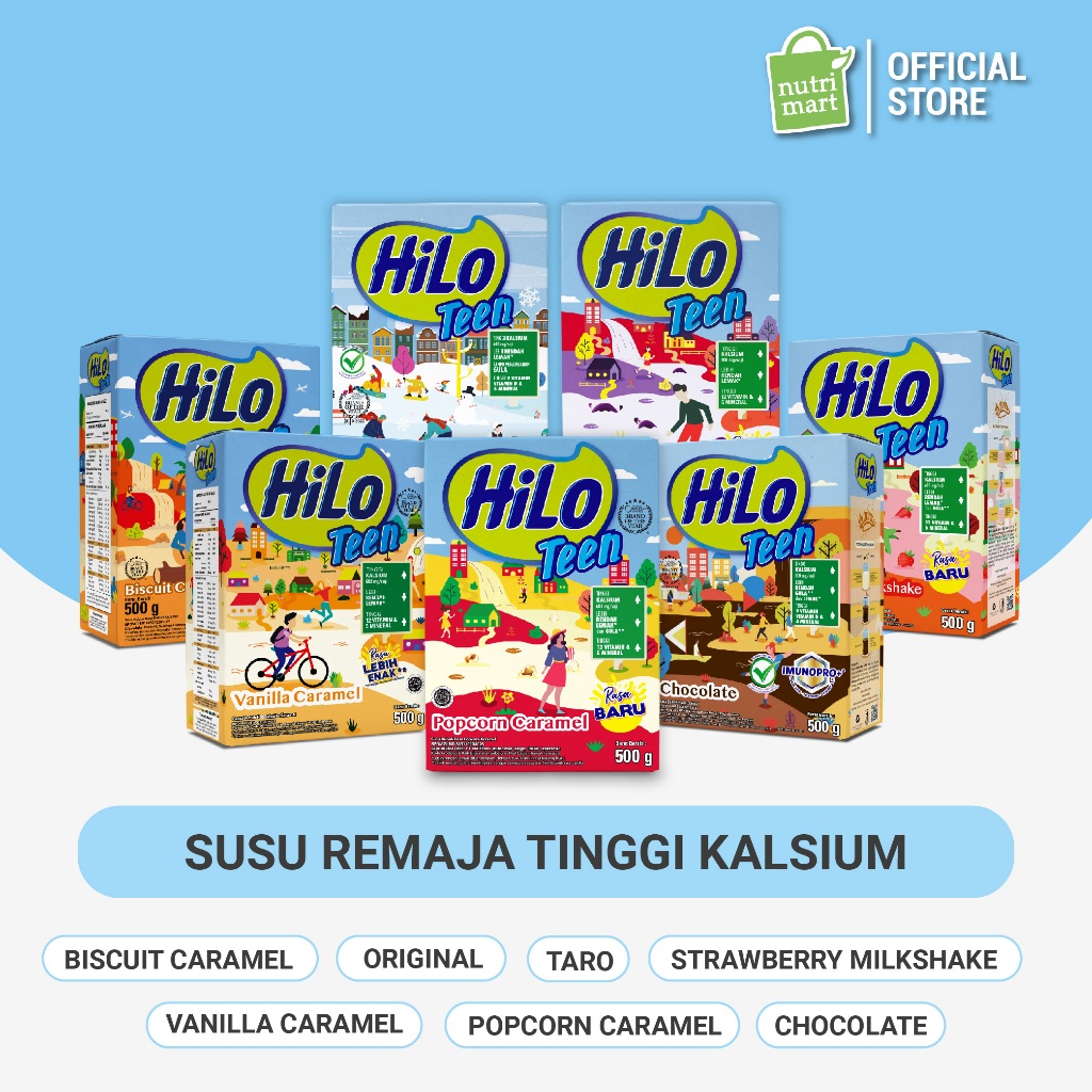 Hilo Teen 500g - High Calcium Lower Fat Milk - Choose the Right Flavor ...