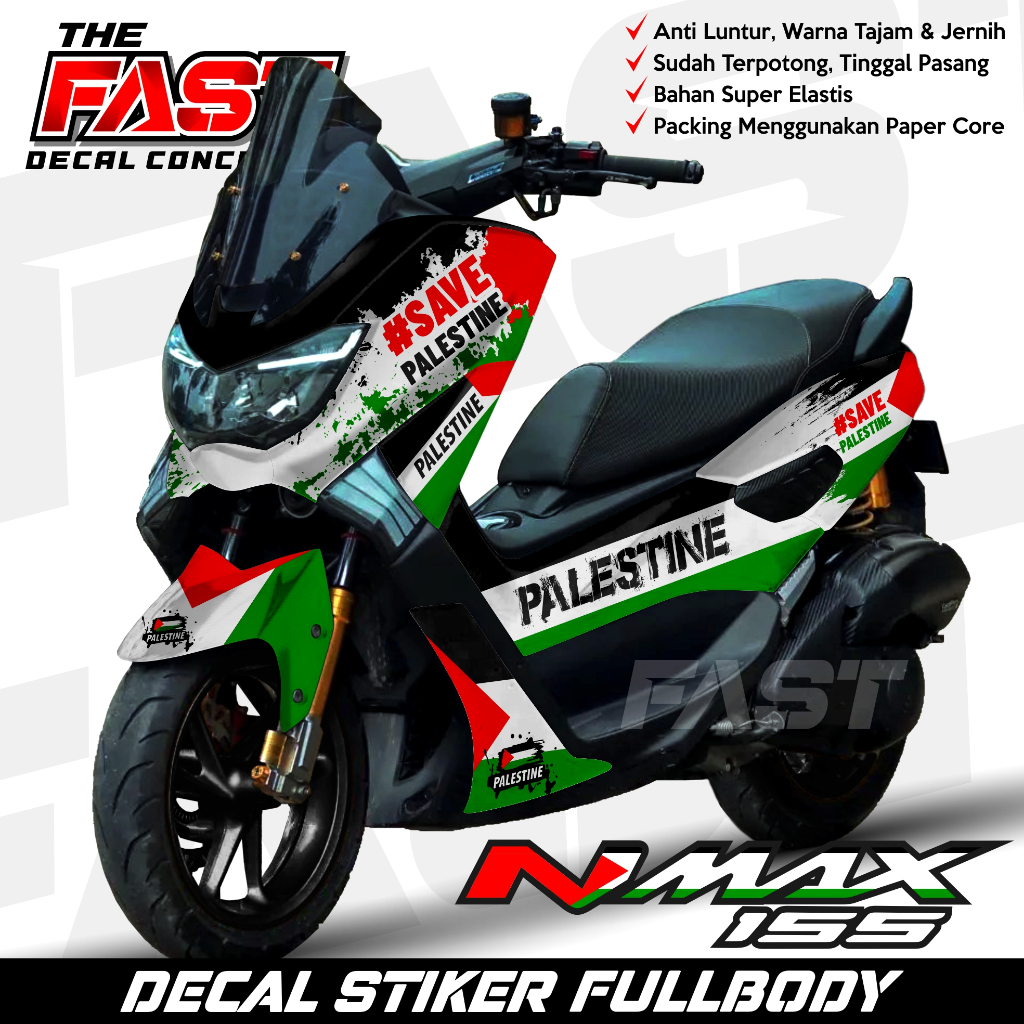 Decal Sticker Yamaha Nmax 155 Old Fullbody Palestine Decal Sticker Nmax ...