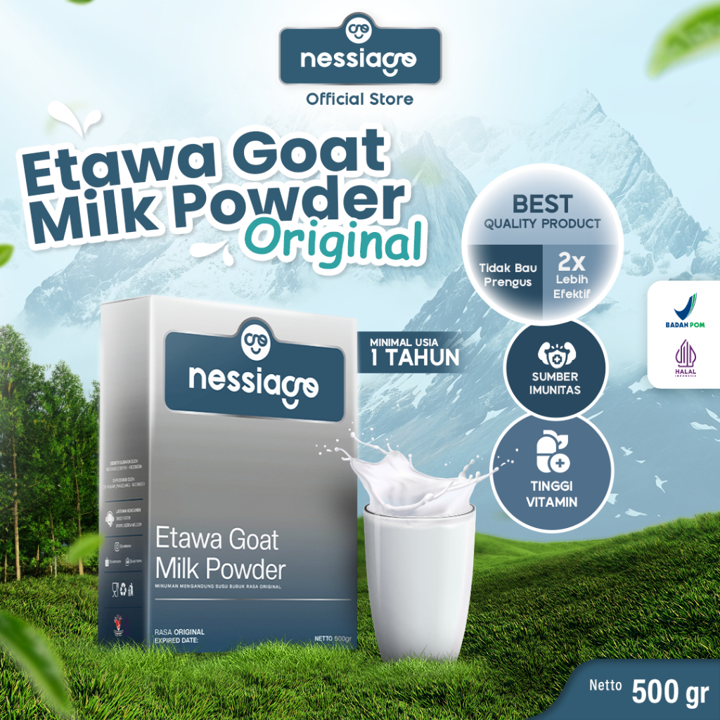 Nessiago Goat Milk Etawa Powder 1/2 KG Original Flavor | Ettawa Goat ...