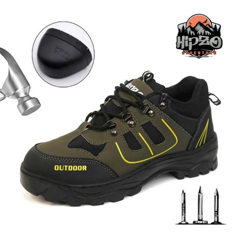 Hipzo Safety Shoes Boots Men Iron Toe Outdoor Field Work Quality Safety ...