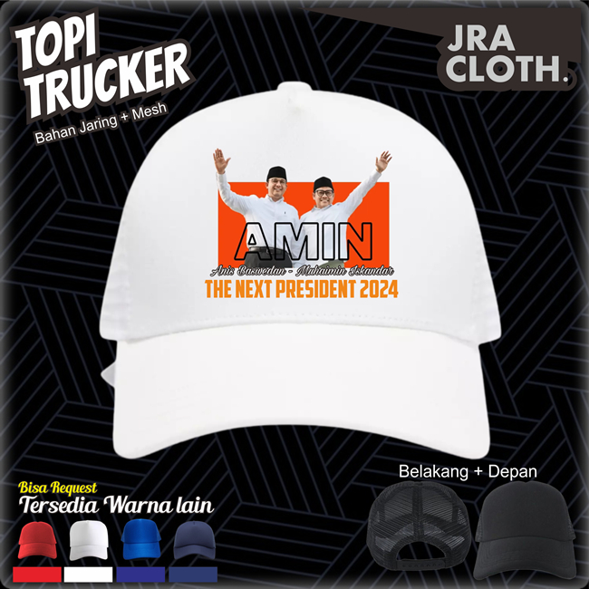 Trucker HAT ELECTION PILPRES ANIES CAK IMIN AMIN THE NEXT PRESIDENT 2024 | Shopee Malaysia