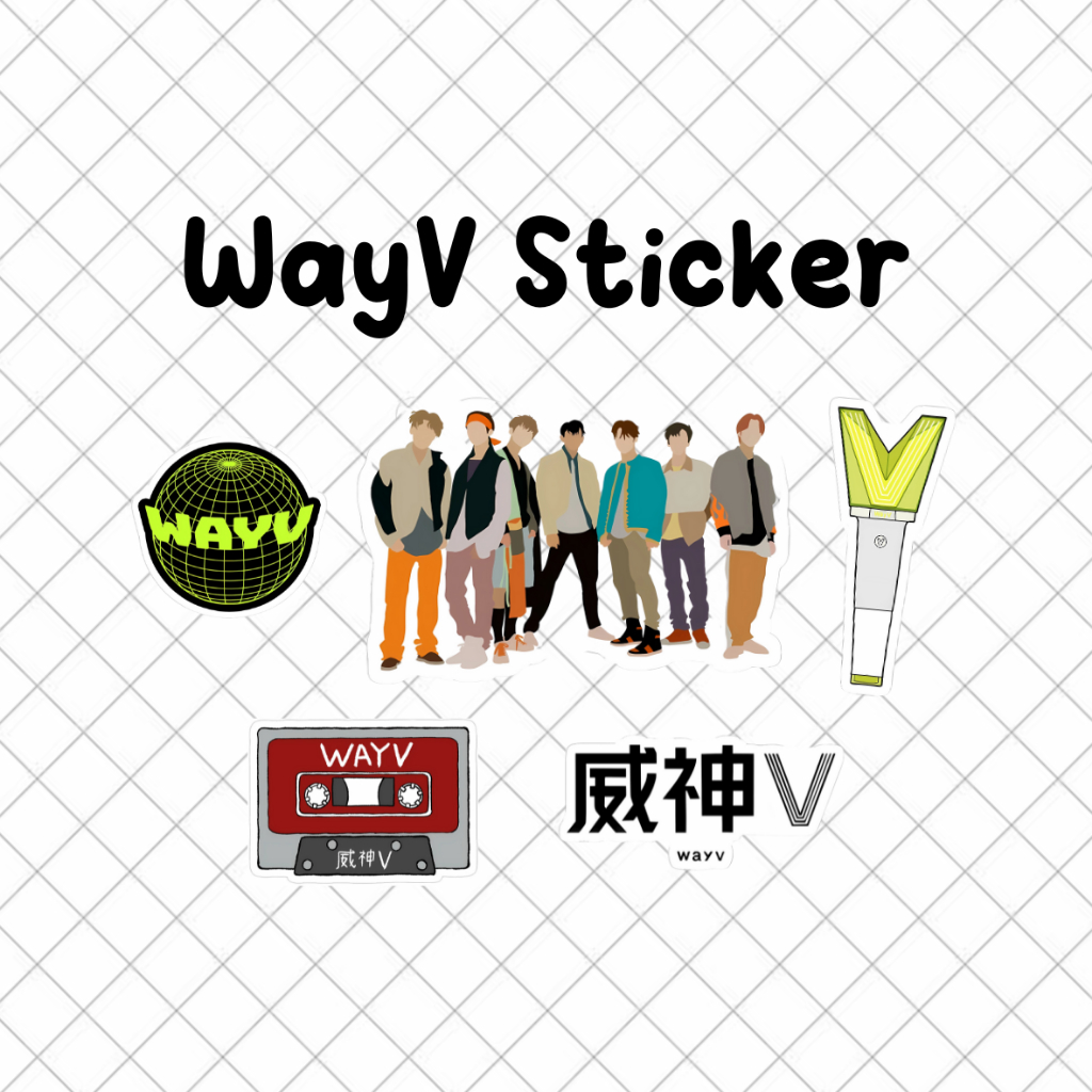 Sticker Deco WayV NCT Hangul Letter Sticker Cute Member Name | Shopee ...