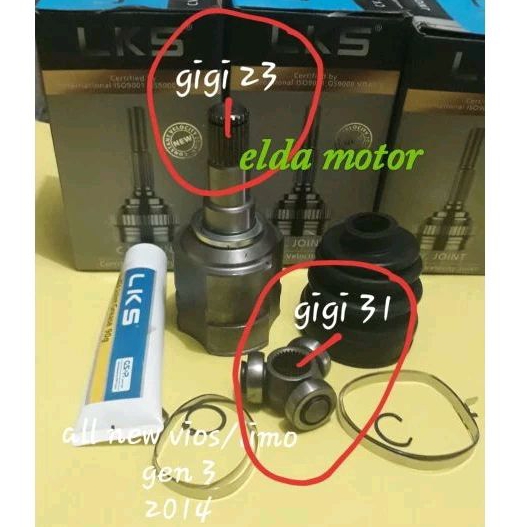 CV Joint in Inner Front Axle in Toyota All New Vios Limo Gen 3 | Shopee ...