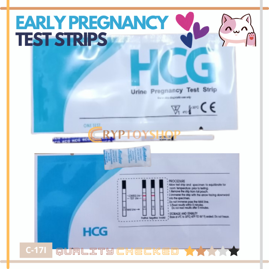 CRYPTOYSHOP PREGNANCY TEST TOOL HCG EARLY PREGNANCY TEST STRIPS CARDS ...