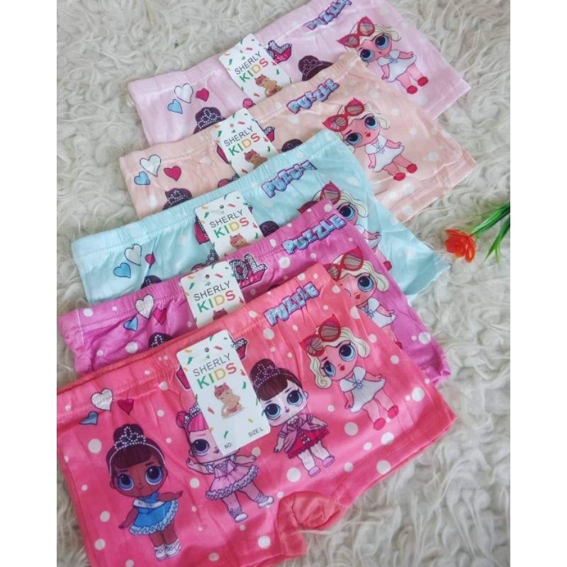 6pcs Xinian satire Girls' Boxer Shorts Ages 3 - 7 years | Shopee Malaysia
