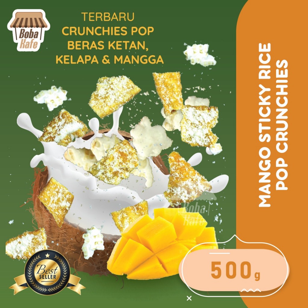 Mango STICKY RICE POP CRUNCHIES - TOPING STICKY RICE MANGO FLAVOR ...