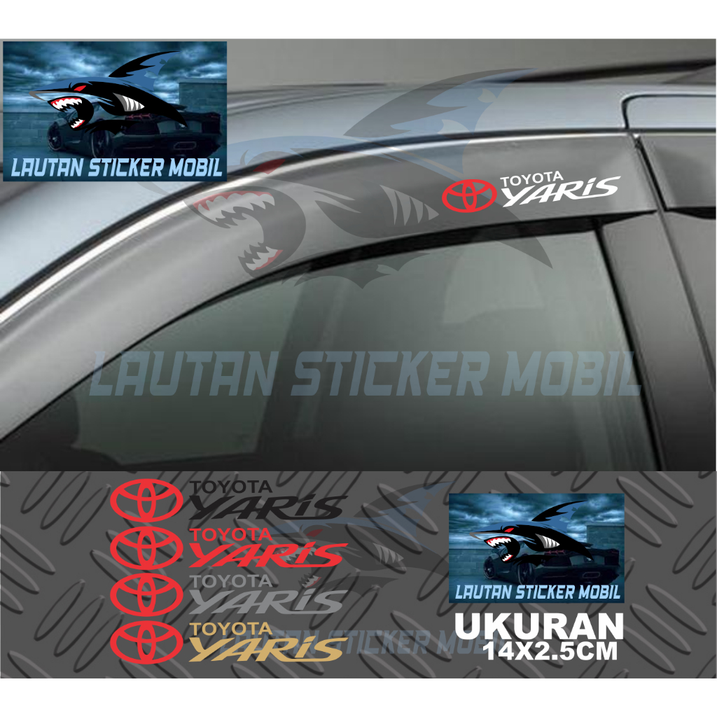 Toyota yaris Car Gutter sticker cutting sticker Car Gutter sticker ...