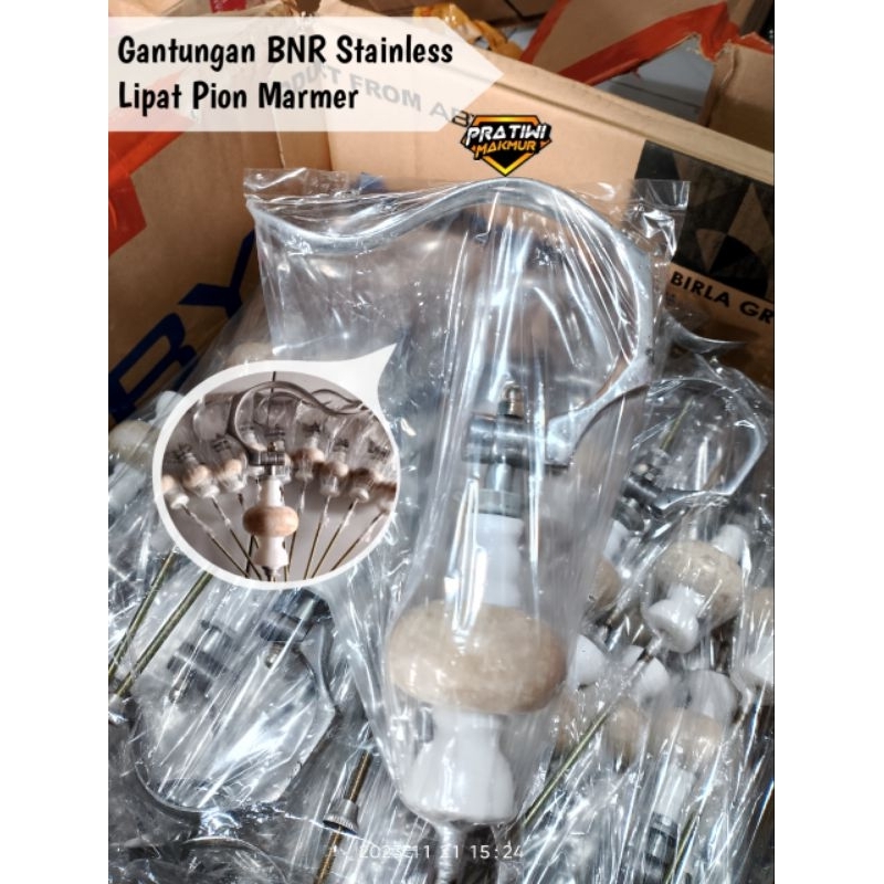 GANTUNGAN Bird Cage Hanger Rep BNR Fulset Pion Marble Tomato Folding Stainless Cage Hook pawn ...