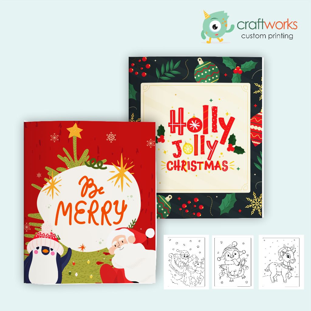 Christmas COLORING BOOK | Christmas THEME COLORING BOOK SOUVENIR ...