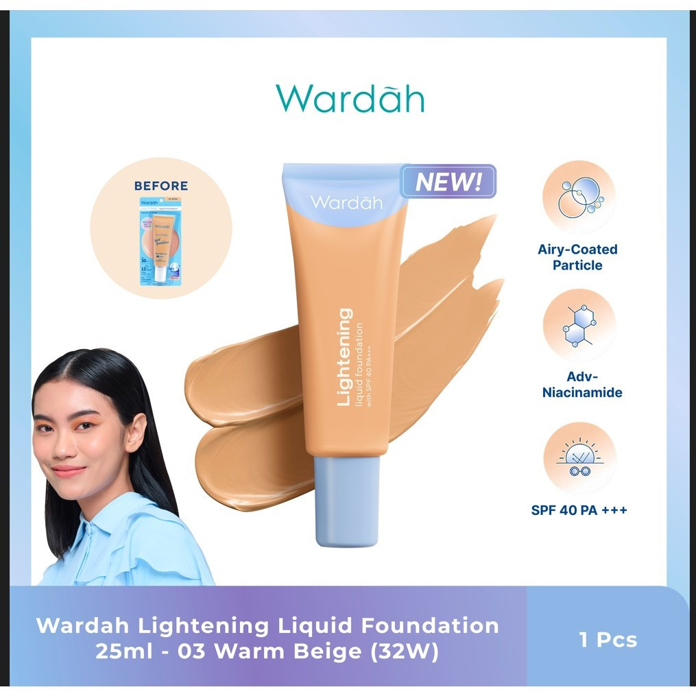 (New Packaging) WARDAH LIGHTENING LIQUID FOUNDATION 6ML | Shopee Malaysia