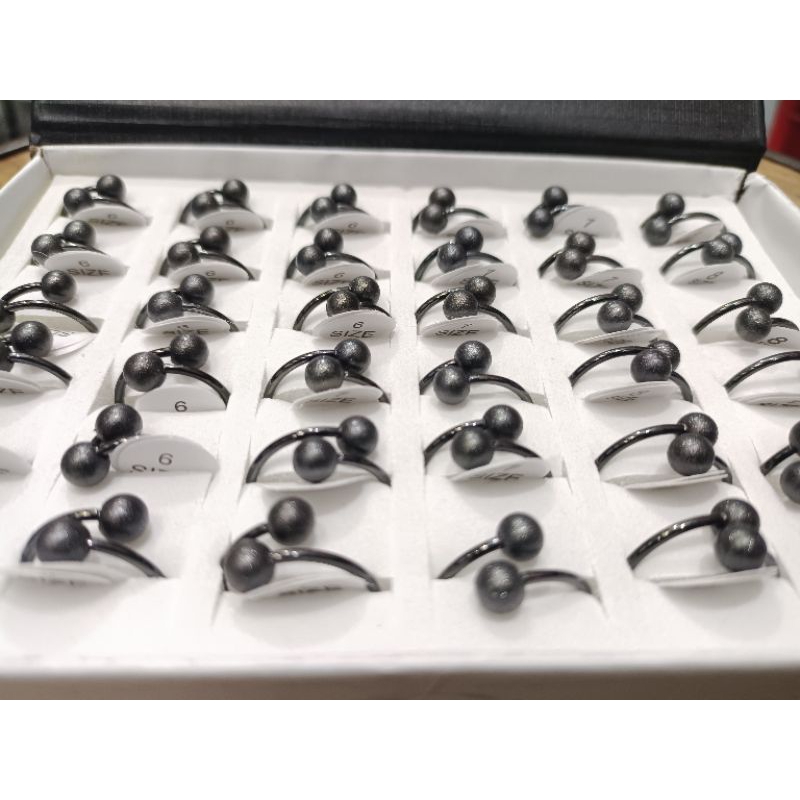 Boba BLACK TITAN SPIRAL RING contains 36 pcs (1 box) | Shopee Malaysia