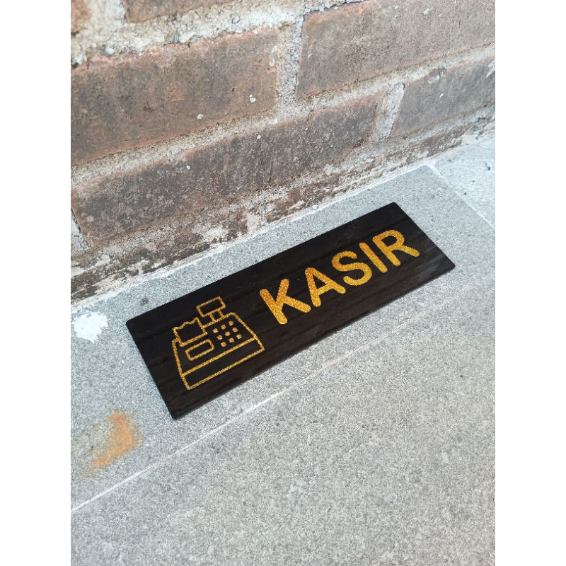 Acrylic / cashier / gold writing signage | Shopee Malaysia