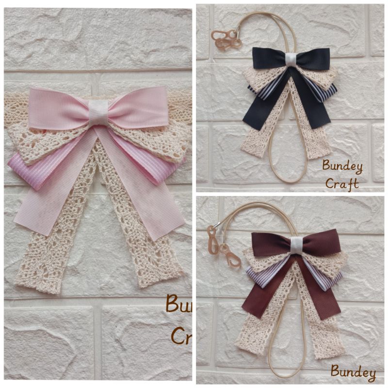 Knitted Hijab Strapper Connector/Lace Hijab Strapper Connector/Ribbon ...