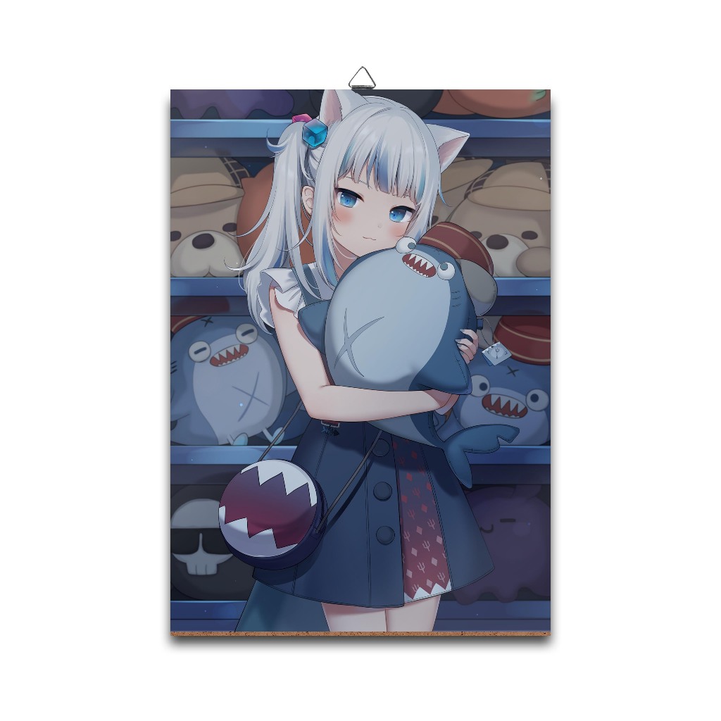 KAYU Vtuber GAWR GURA CATEAR anime Wood Wall Poster - HOLO EN MDF ...