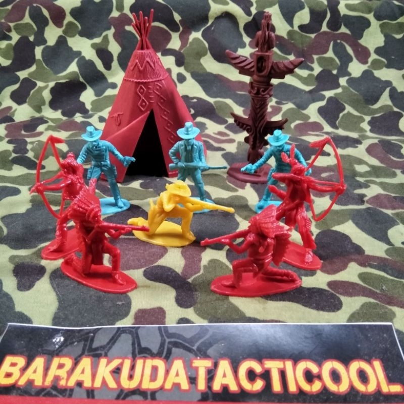 Old School Figure Indian Apache Cowboy Vintage Plastic Toys Mohawk ...