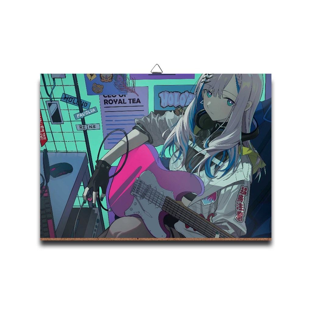 KAYU Vtuber PAVOLIA REINE OVERDOSE anime Wood Wall Poster - HOLO ID MDF ...