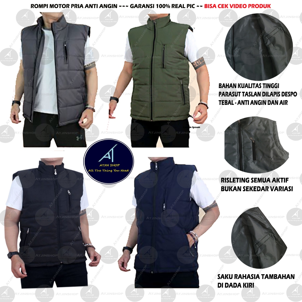 Windproof Vest / Windbreaker Filled with Thick Foam Suitable for ...