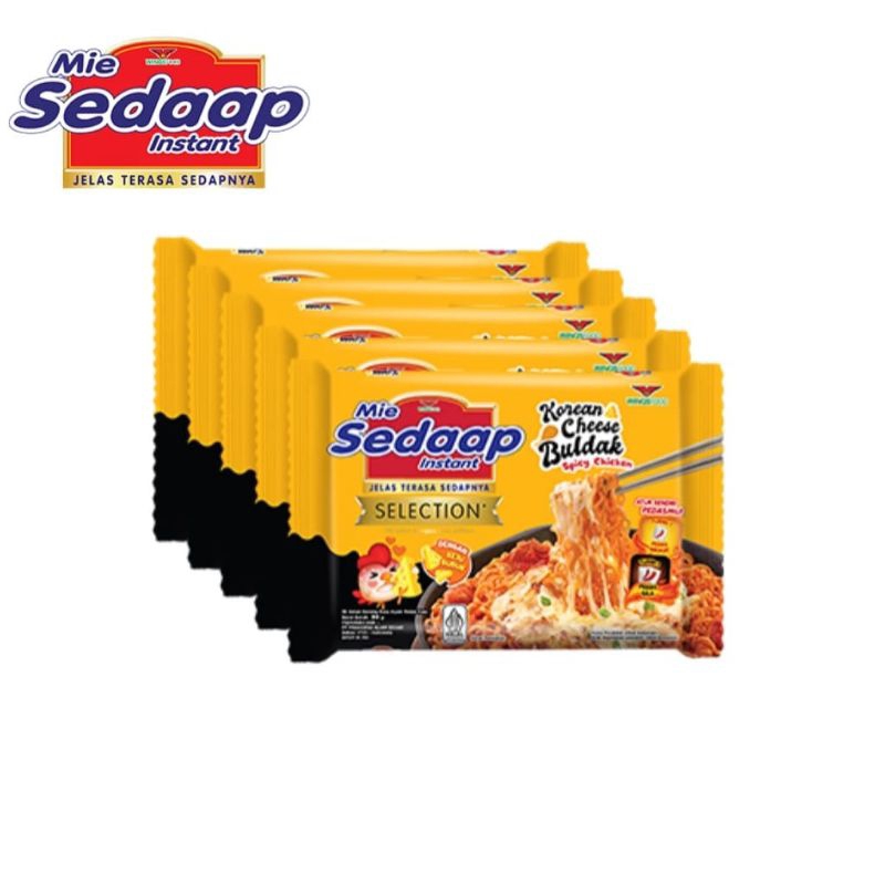 Sedaap Instant Noodles Fried Korean Cheese Buldak 86Gr x 5pcs | Shopee ...