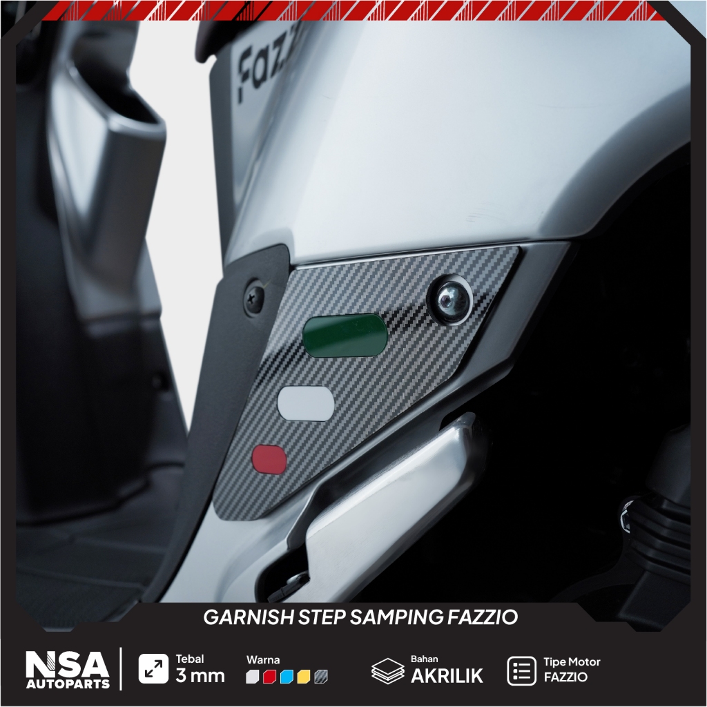 Fazzio 125 CARBON ITALY STEP SIDE GARNISH COVER 1 SET RIGHT LEFT ...