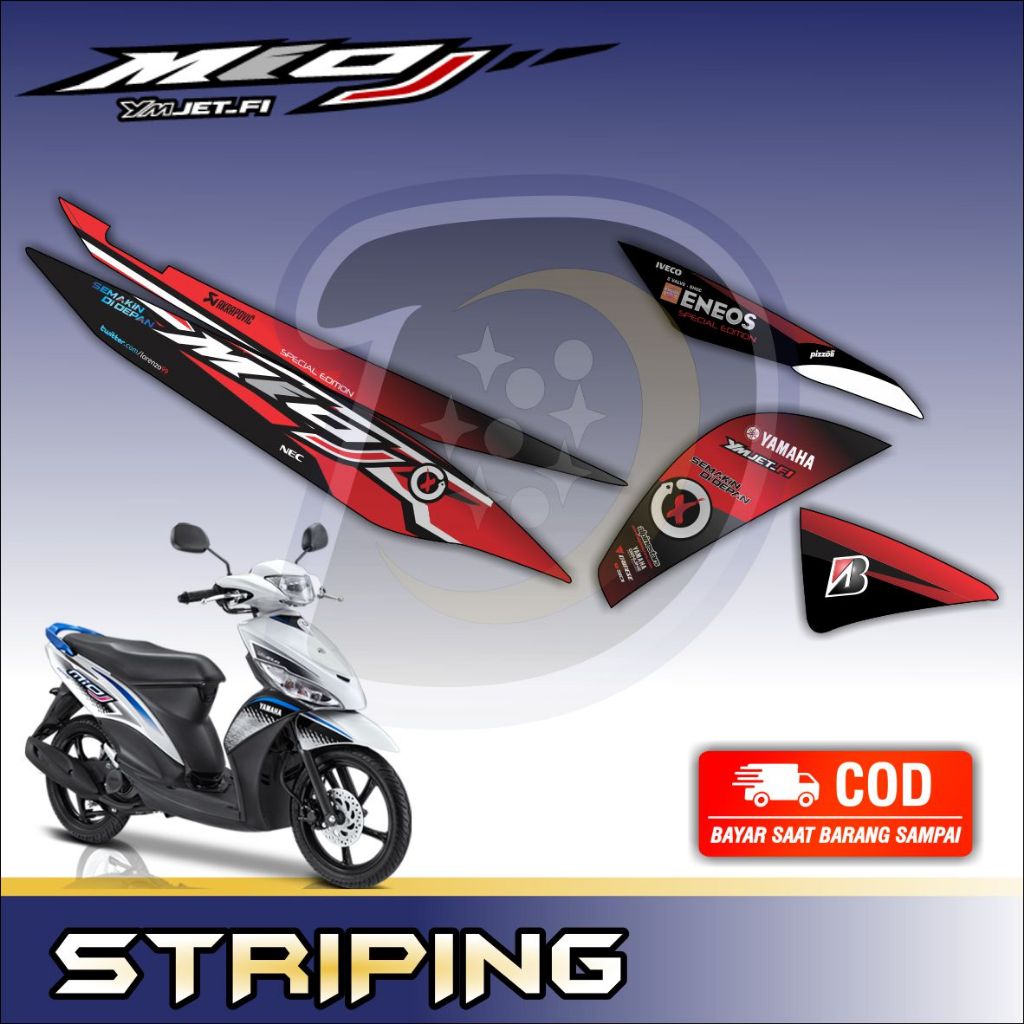 / Pay on the spot Yamaha Mio J Trim Striping Mio J Variation Stickers ...