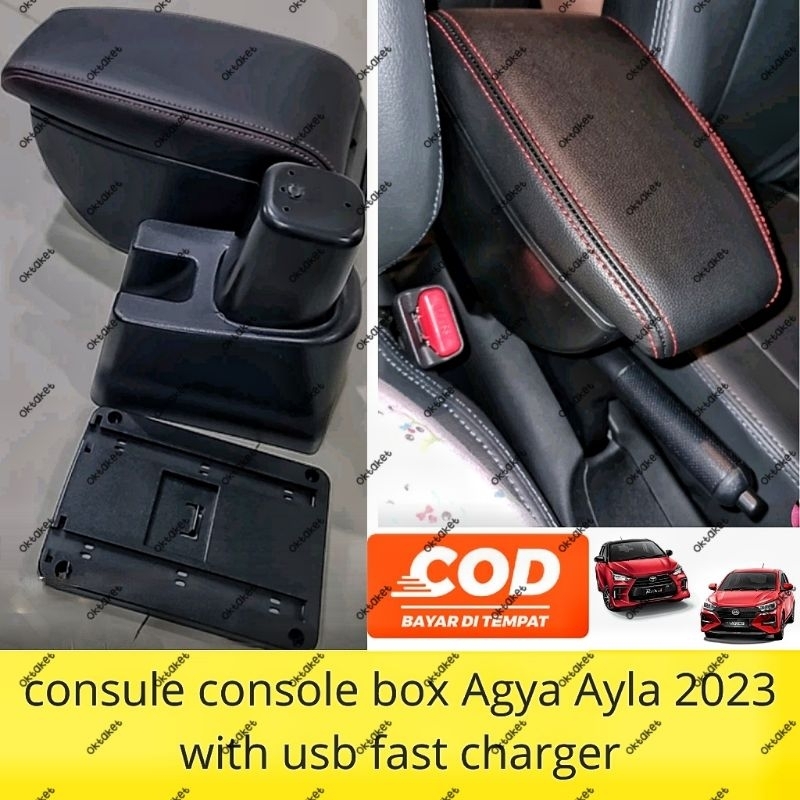 Consule console box Agya Ayla 2023 2024 2025 With Usb Fast Charger ...