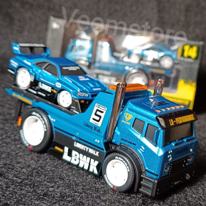 Die Cast 1:64 Nissan Skyline GTR R34 Tow Truck Flatbed LBWK Performance ...