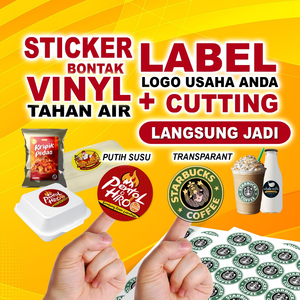 Print sticker custom Cutting A3+ Bontak/Kromo/sticker label/sticker ...