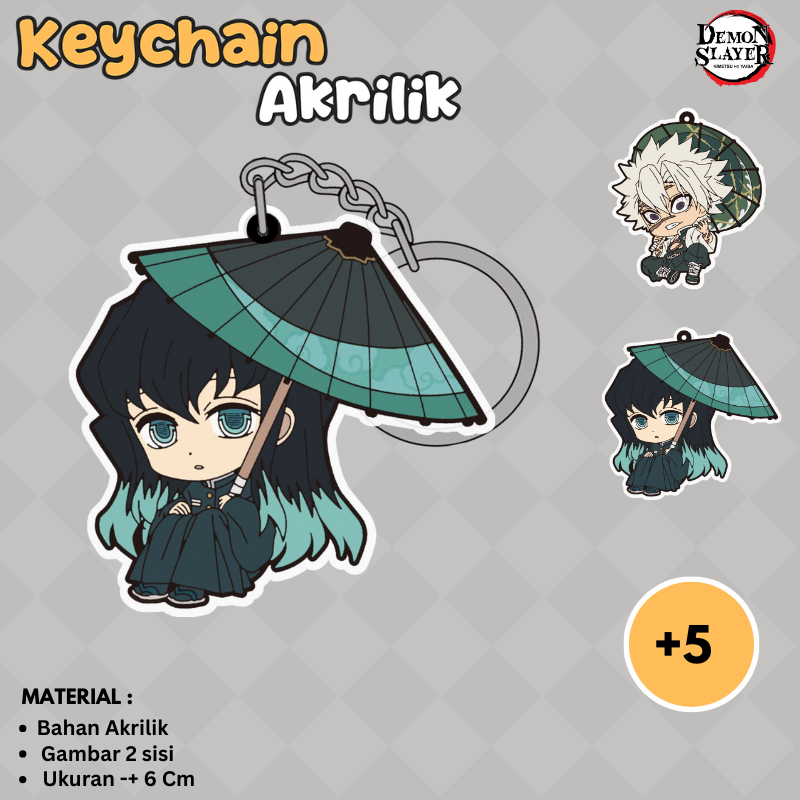 HP [Demon Slayer] Keychain & cellphone strap full acrylic Muichiro ...