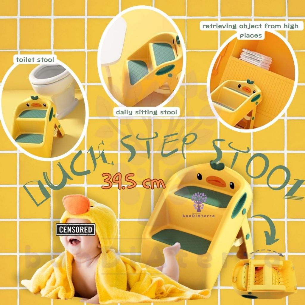 2 tier folding Children's ladder with Duck model/Children Duck Step ...