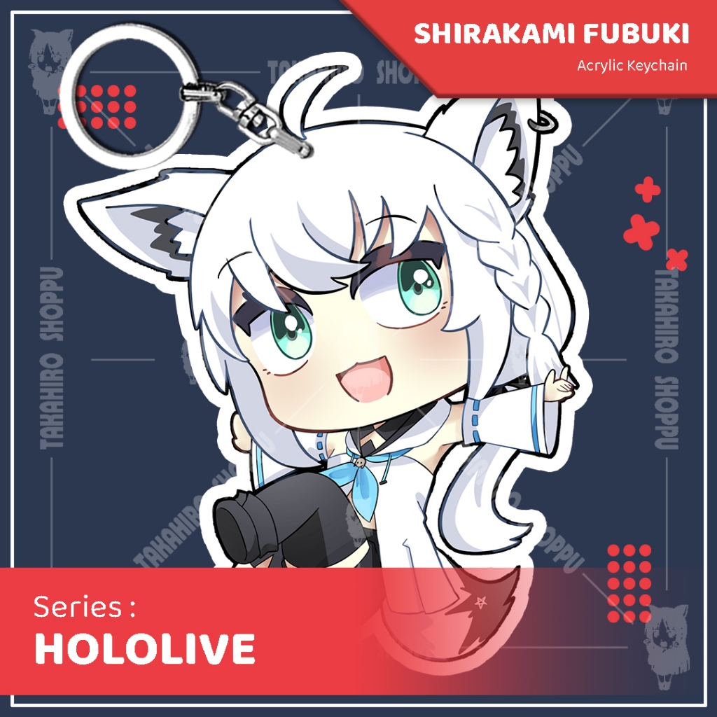 GANTUNGAN Ganci/keychain/keychain/acrylic Hololive SHIRAKAMI FUBUKI ...