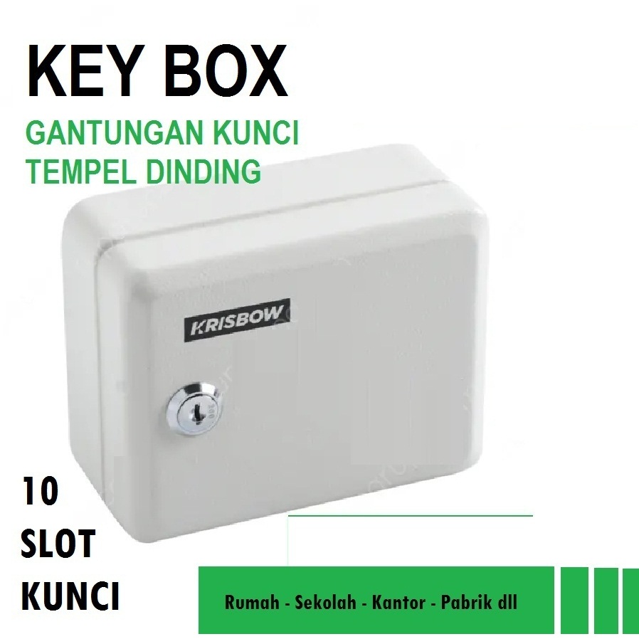 GANTUNGAN Krisbow Key box wall mounted Key chain 10 keys krisbow Key ...