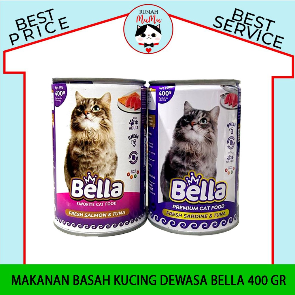 Bella Cat Wet Canned Food 400 GR | Shopee Malaysia