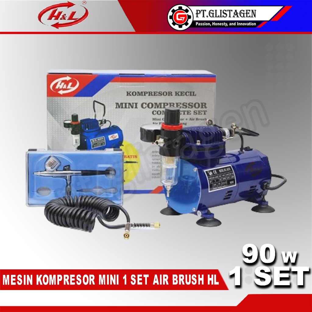 MESIN HL Mini Compressor Machine 1 Set + ORIGINAL HL Air Brush Pen ...