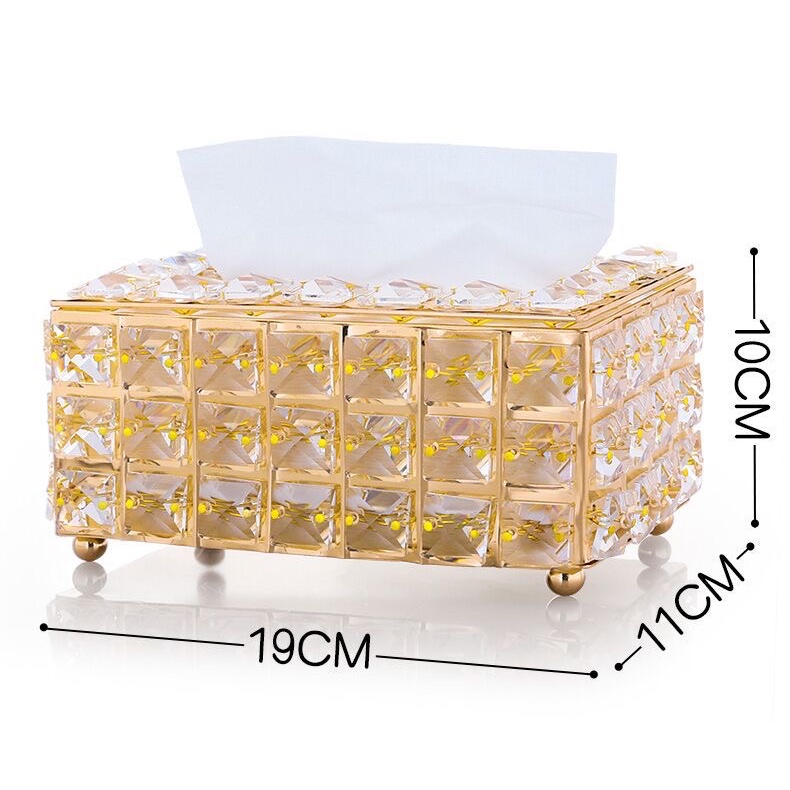 [DK] Tissue box tissue box gold tissue Holder Elegant Glass tissue box ...