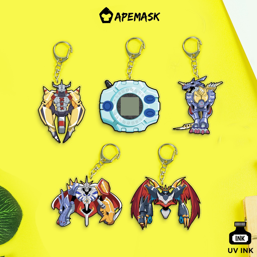 GANTUNGAN Keychain - Digimon Evolution Wargreymon Keychain, Metal ...