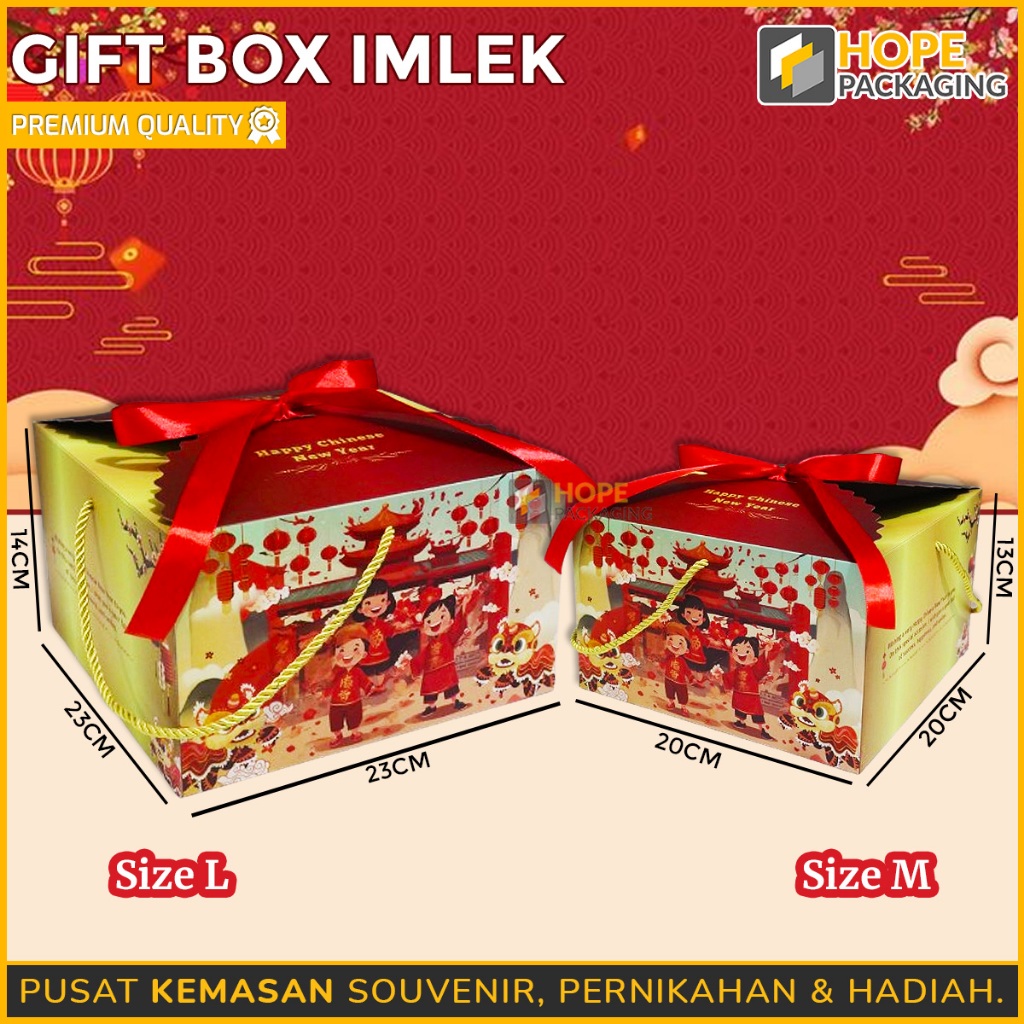 Chinese New Year Hampers Gift Box + Ribbon SIZE L / Chinese New Year ...