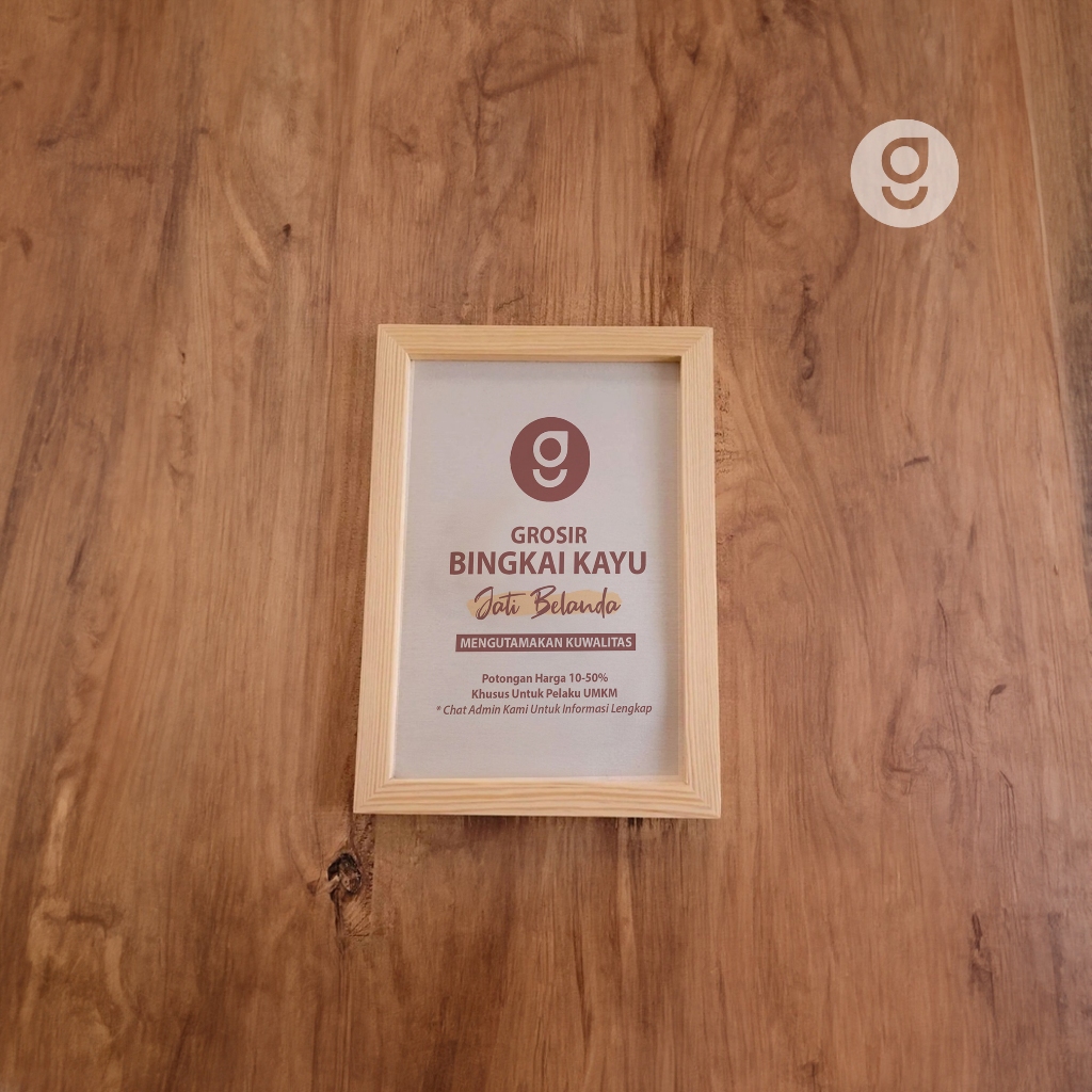 KAYU 4r Natural Wood Photo Frame Without Glass Dutch Teak Wood Frame ...