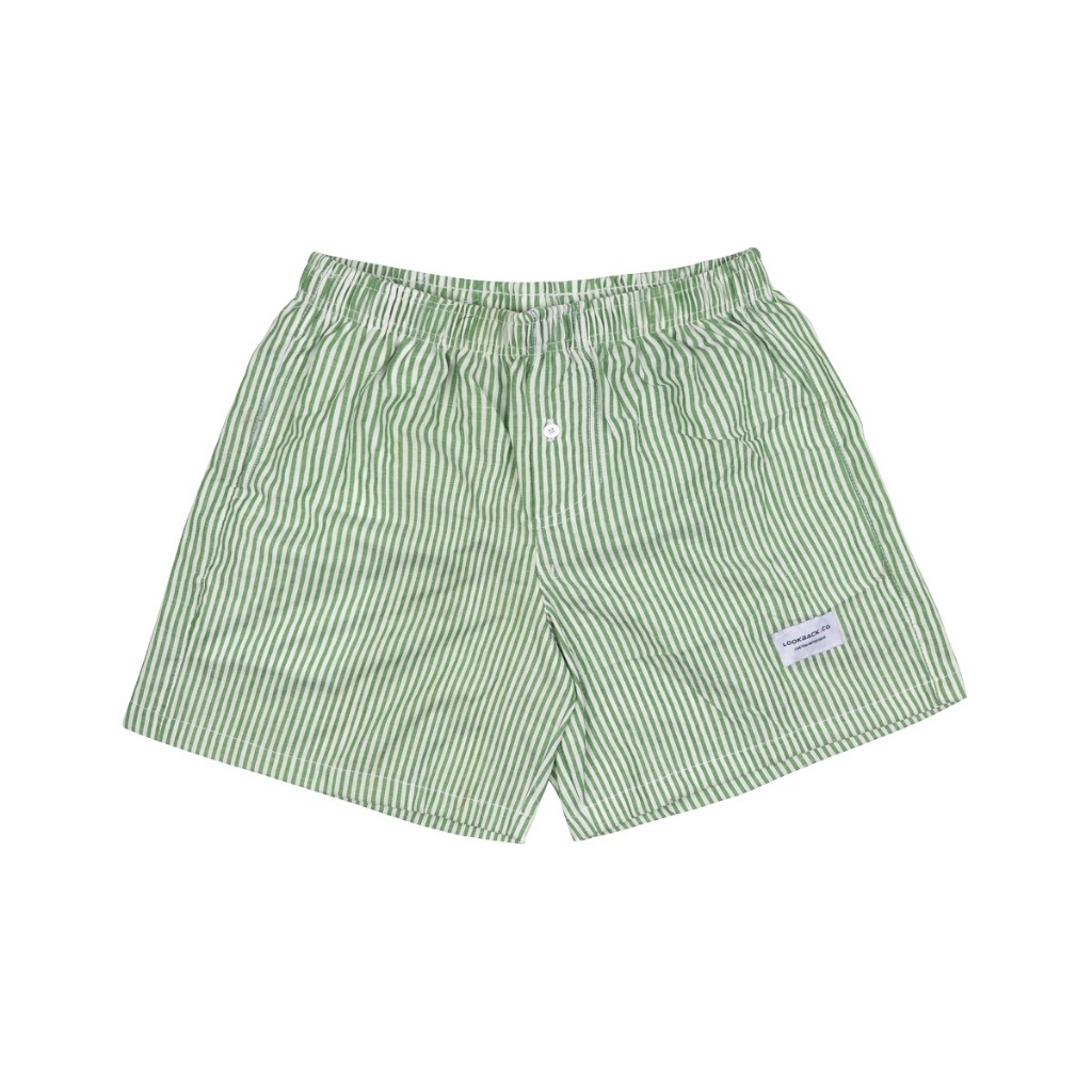 Lookback 03 Channel Boxer Shorts Men Women Button Pocket Shorts ...