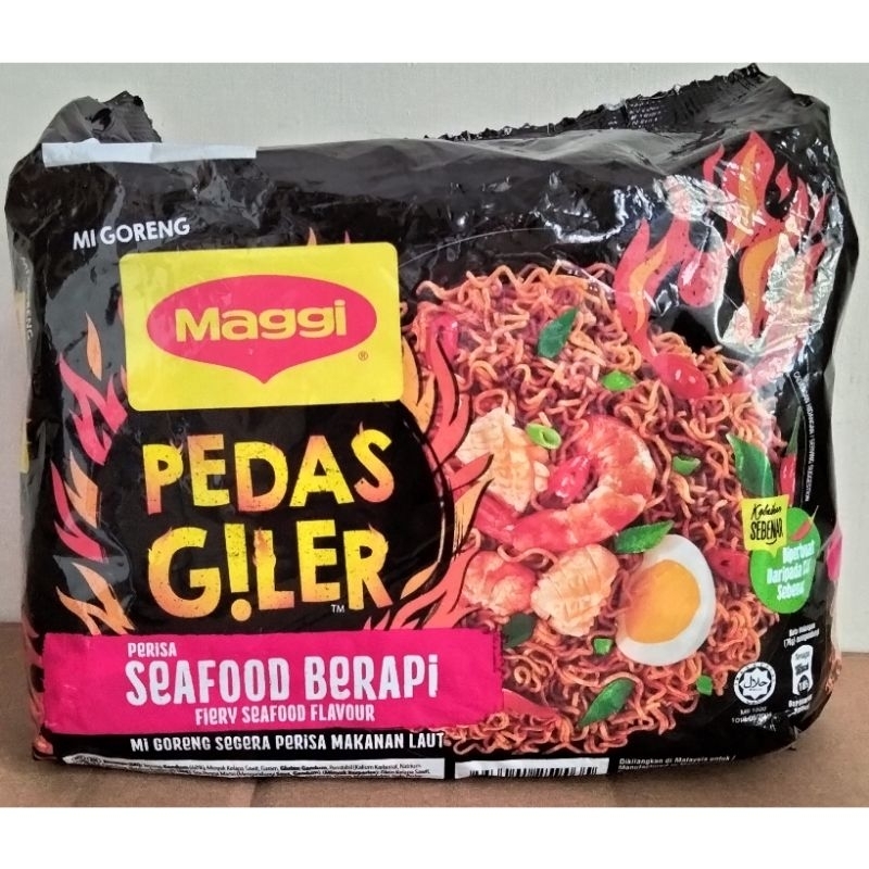 Maggi Spicy Fried Noodles GILER Hot SEAFOOD/MAGGIE Spicy Noodles NGILER ...