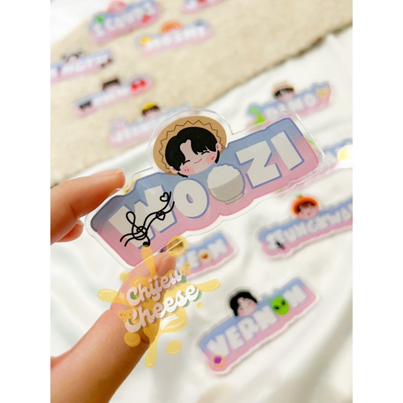 Name Tag Acrylic Nameplate Seventeen sebong svt Caratbong carbong ...