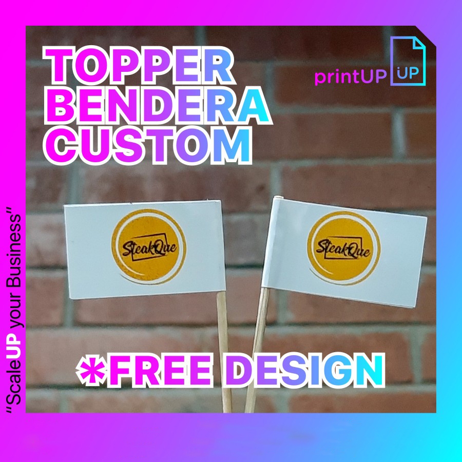 Custom Flag Topper / Custom Snack Toothpick / Steak / Topper / Cake ...