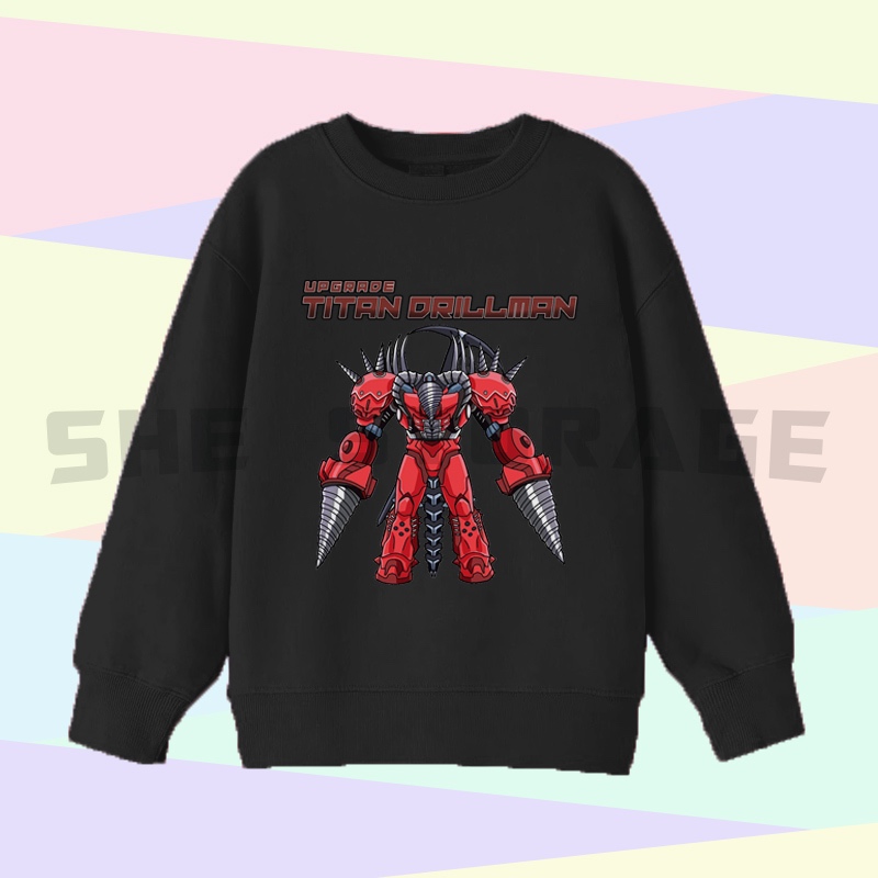 CHILDREN'S SWEATER CHILDREN'S JACKET NEW UPGRADE TITAN DRILLMAN SKIBIDI ...
