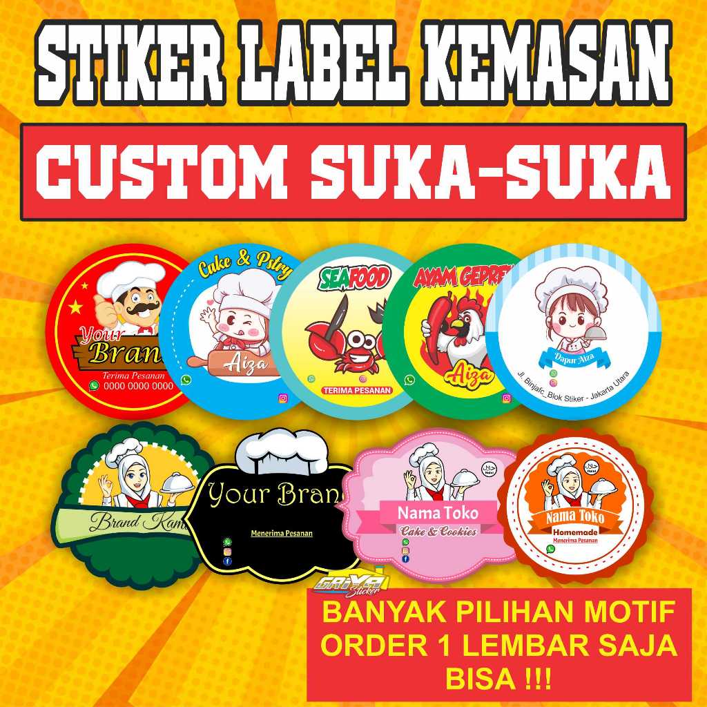 Print Food Packaging Label Sticker | Sticker Logo Round Chromo Jar ...