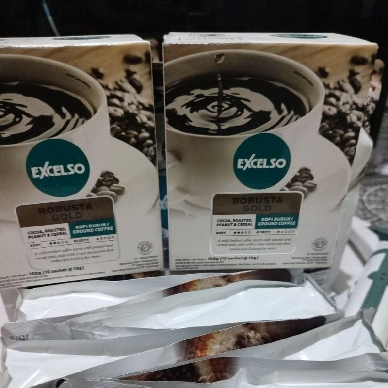 Excelso Robusta Gold - Folding Box Coffee Powder (10sachet x 10gr ...