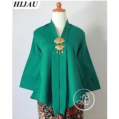 PUTIH Modern Kularu floy Kartini Busui kebaya top in various WHITE ...