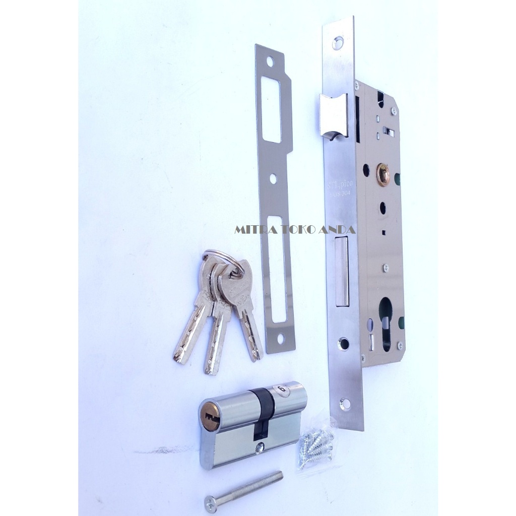MESIN Large Size House Door Lock Machine Complete With Stainless Steel ...
